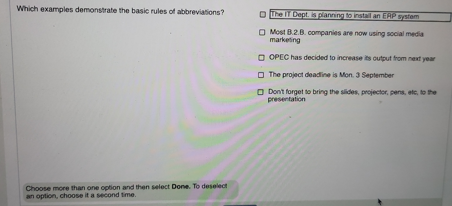 Solved Which examples demonstrate the basic rules of | Chegg.com
