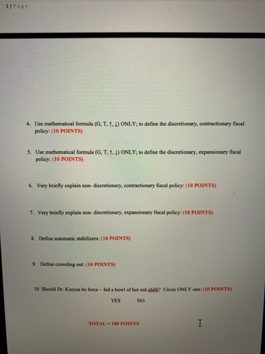 Solved 1. Use a fully labelled 2-dimension graph to depict | Chegg.com