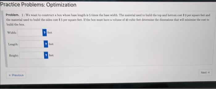 Solved Problem. 1: We want to construct a bax whose base | Chegg.com