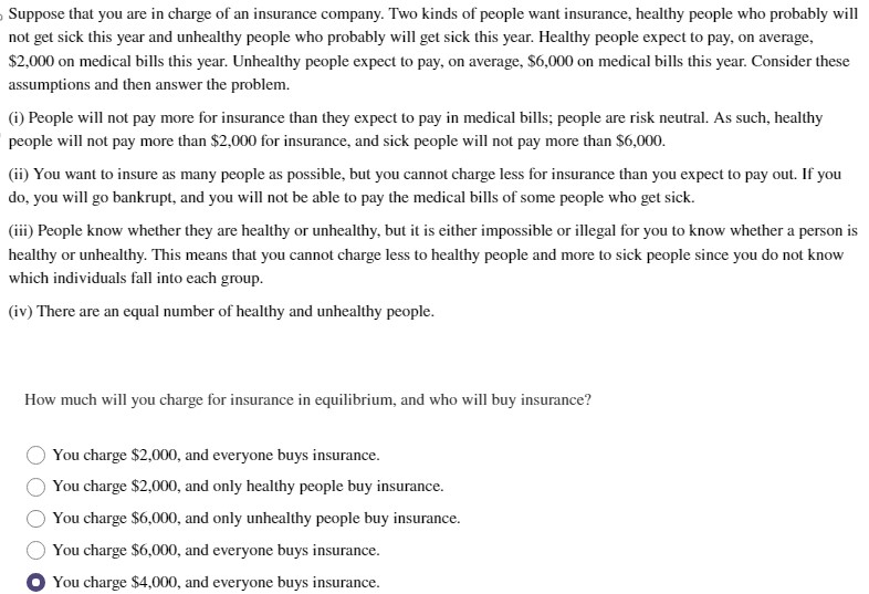 Solved Suppose that you are in charge of an insurance | Chegg.com