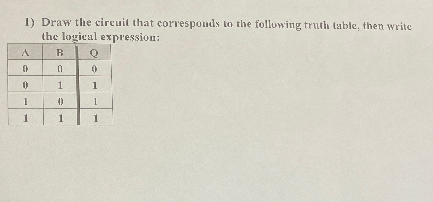 Solved Draw the circuit that corresponds to the following | Chegg.com