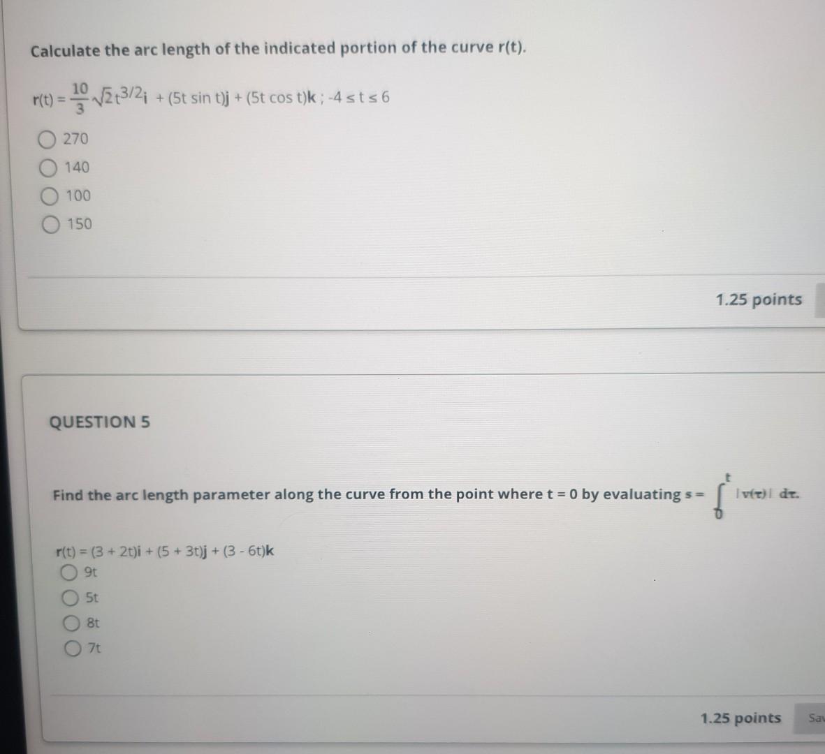Solved Calculate the arc length of the indicated portion of | Chegg.com