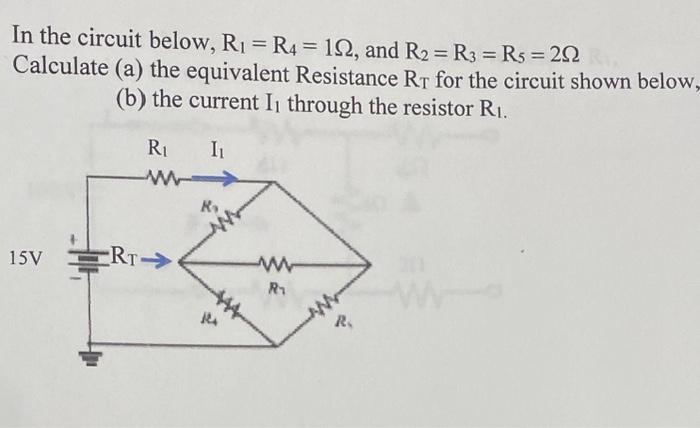 Solved In the circuit below, R1=R4=1Ω, and R2=R3=R5=2Ω | Chegg.com
