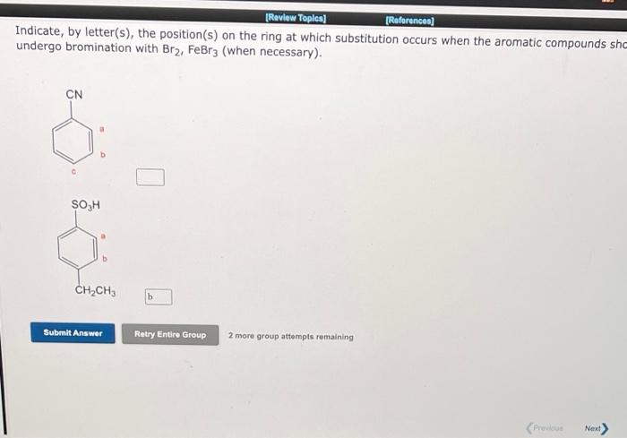 Solved [Review Toples) [References] Indicate, by letter(s), | Chegg.com