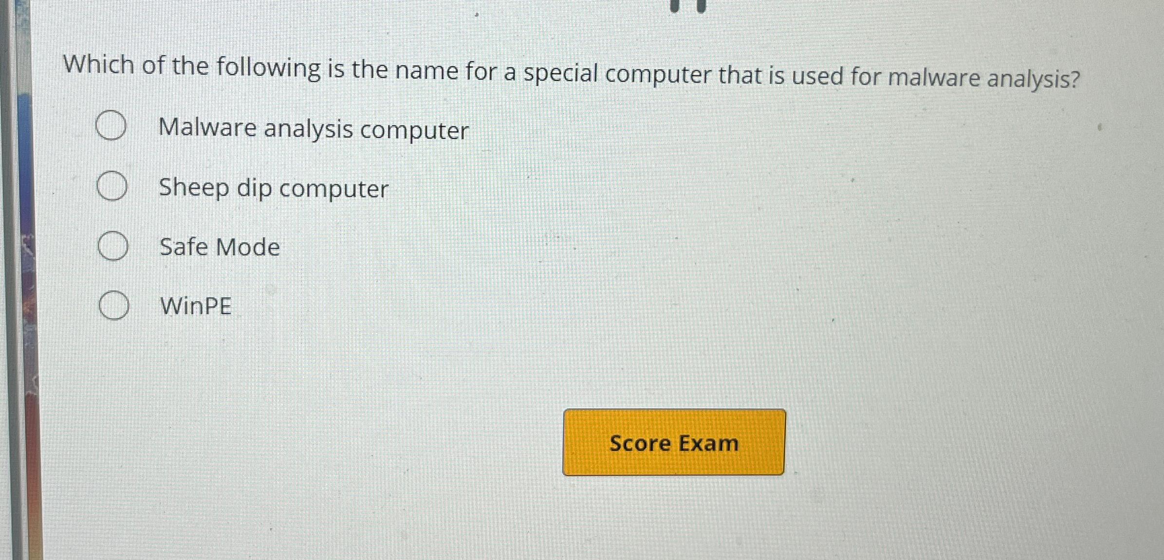 Solved Which of the following is the name for a special | Chegg.com