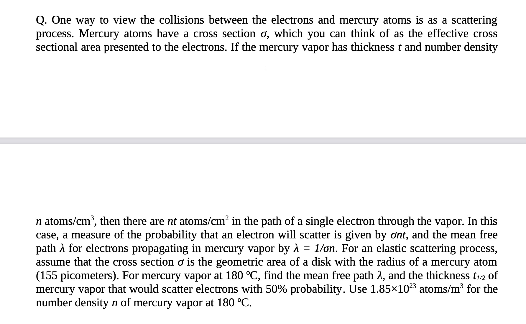 Solved Q. ﻿One way to view the collisions between the | Chegg.com