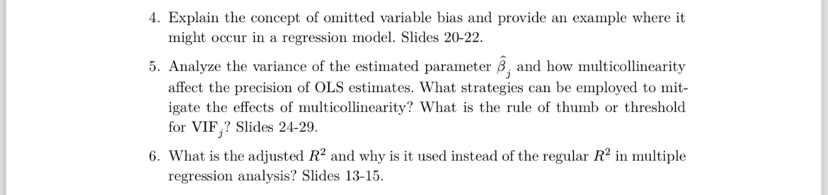 Solved Explain The Concept Of Omitted Variable Bias And