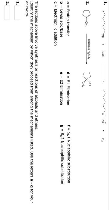Solved 2. a= Proton transfer b= Lewis acid/base c= | Chegg.com