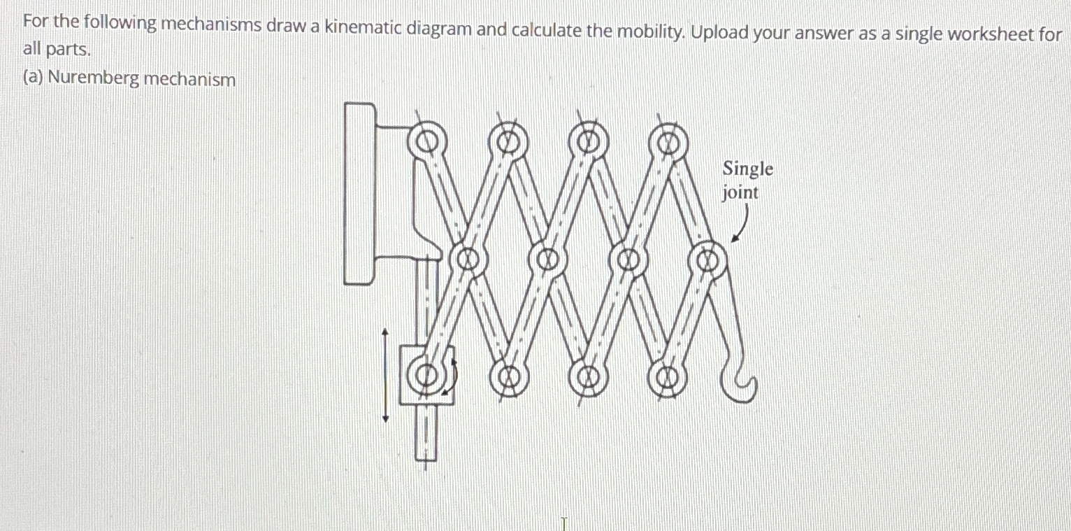 Solved For the following mechanisms draw a kinematic diagram | Chegg.com