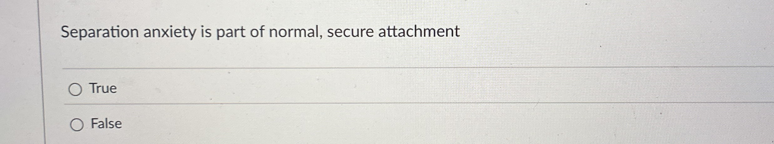 Solved Separation anxiety is part of normal, secure | Chegg.com