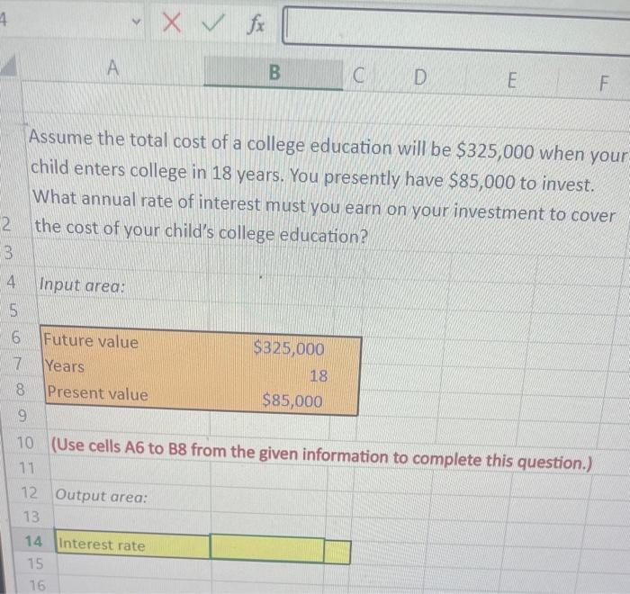 Solved Needs an excel formula =Rate( ﻿x x x) ﻿wont cut it . | Chegg.com