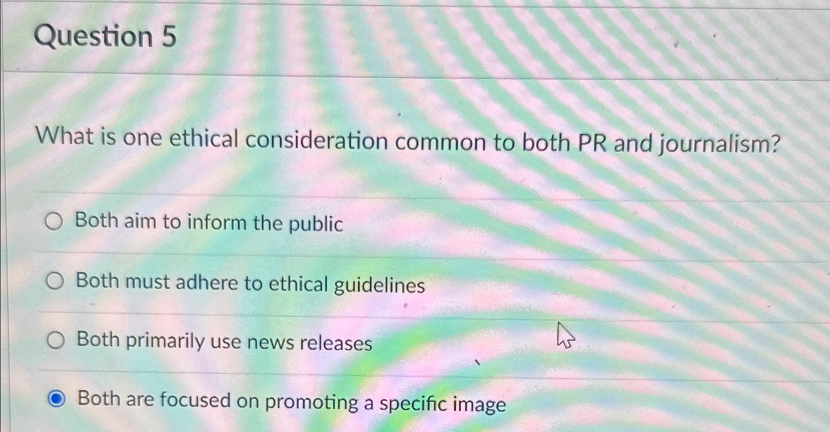Solved Question 5What is one ethical consideration common to | Chegg.com