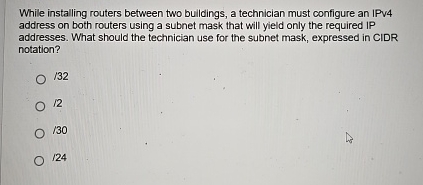 Solved While installing routers between two buildings, a | Chegg.com
