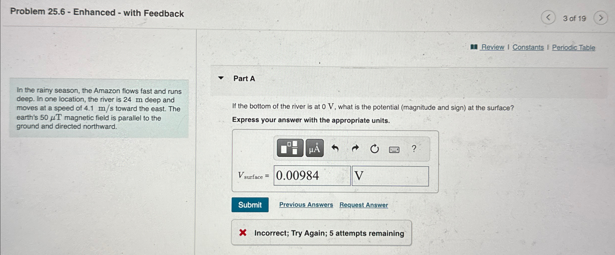 Solved Problem 25.6 - ﻿Enhanced - ﻿with Feedback3 ﻿of | Chegg.com