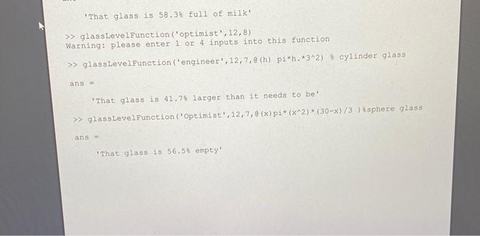 Problem 2: Function Inputs and Branching Write a | Chegg.com