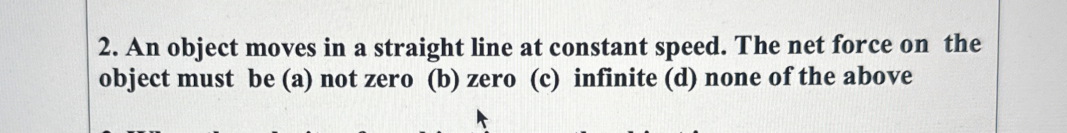 Solved An object moves in a straight line at constant speed. | Chegg.com