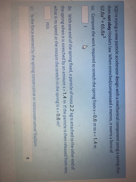 Solved SQU is trying a new particle accelerator design with | Chegg.com