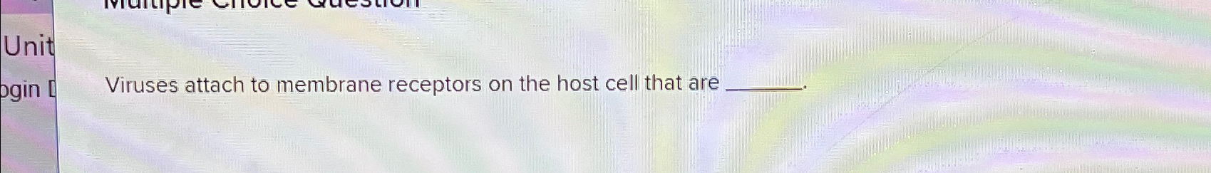 Solved Viruses attach to membrane receptors on the host cell | Chegg.com