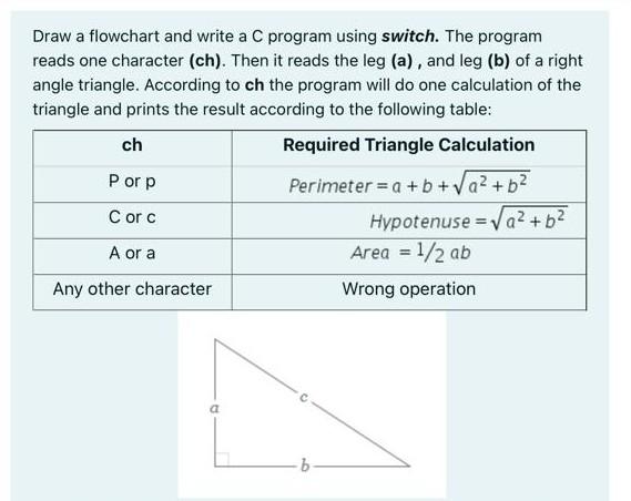 Solved Draw A Flowchart And Write A C Program Using Switch