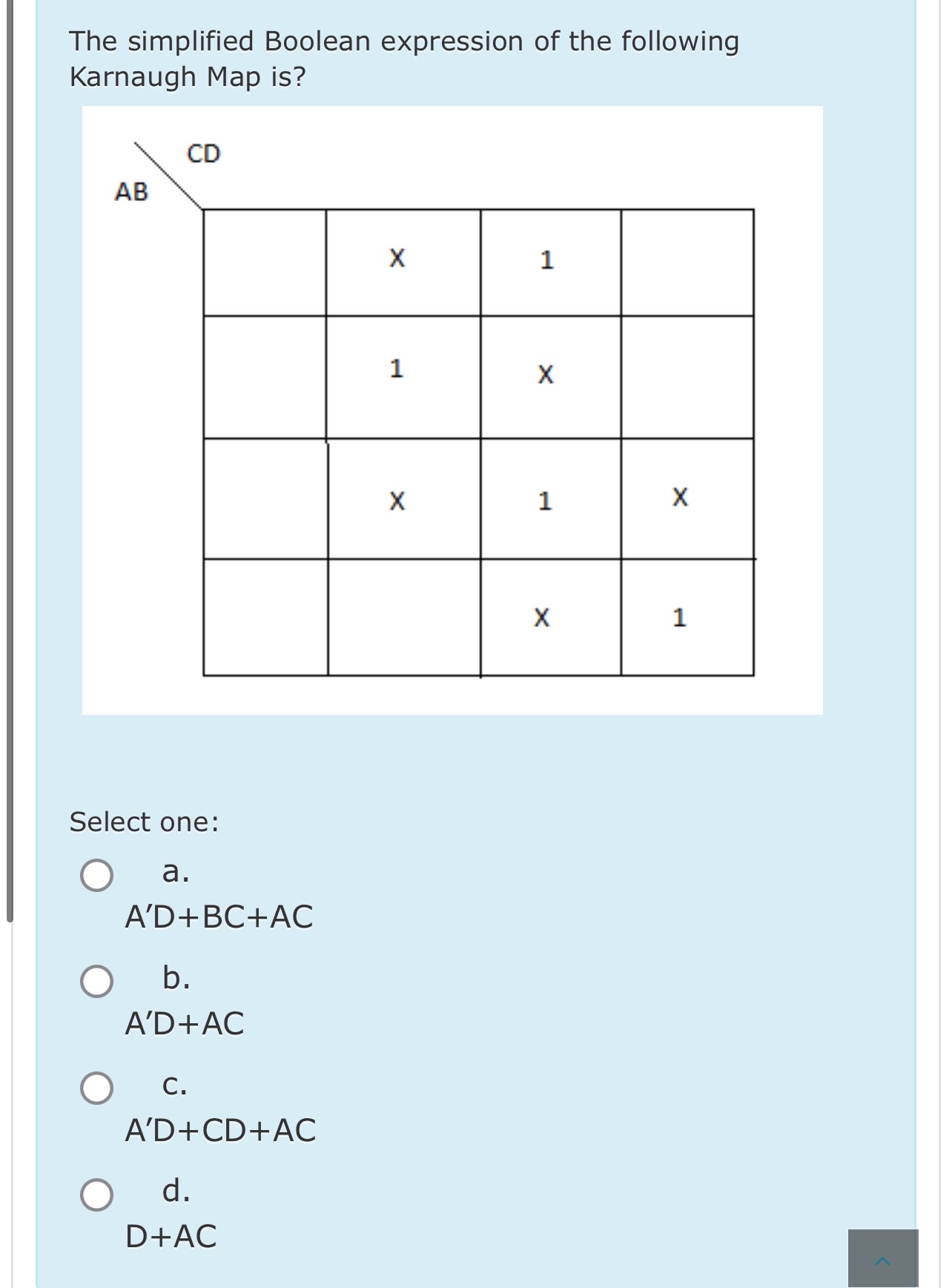 Solved The simplified Boolean expression of the following | Chegg.com
