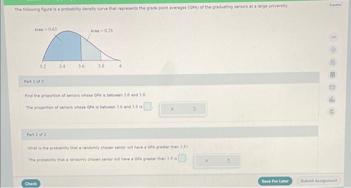Solved The following figure is a probability density curve | Chegg.com
