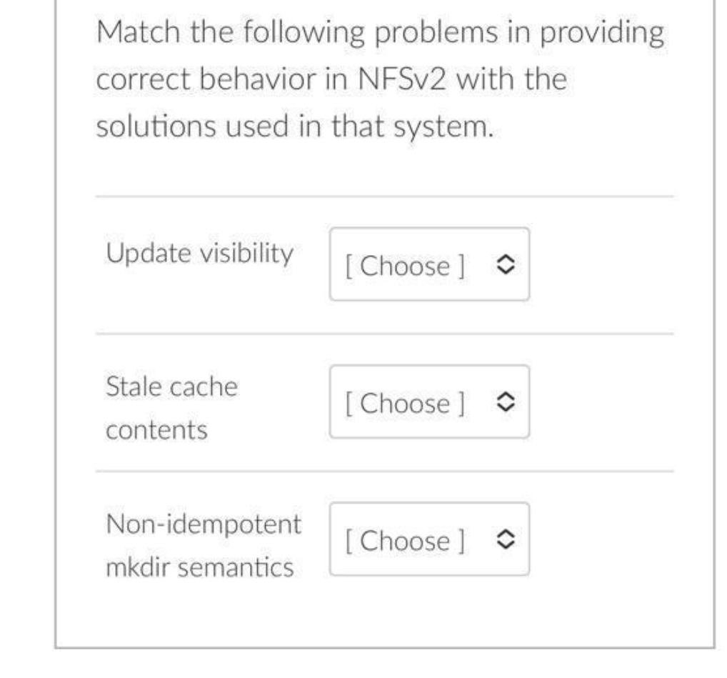 Solved Match the following problems in providing correct | Chegg.com