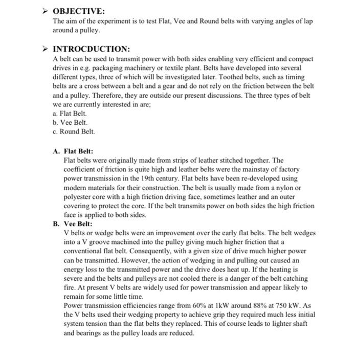 Solved LAB−1 BELT FRICTION APPARATUS 29SEP2022OBJECTIVE: The | Chegg.com