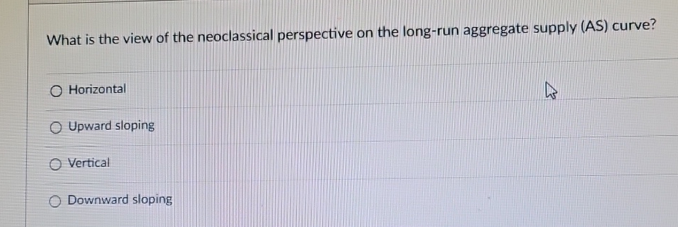 Solved What is the view of the neoclassical perspective on | Chegg.com