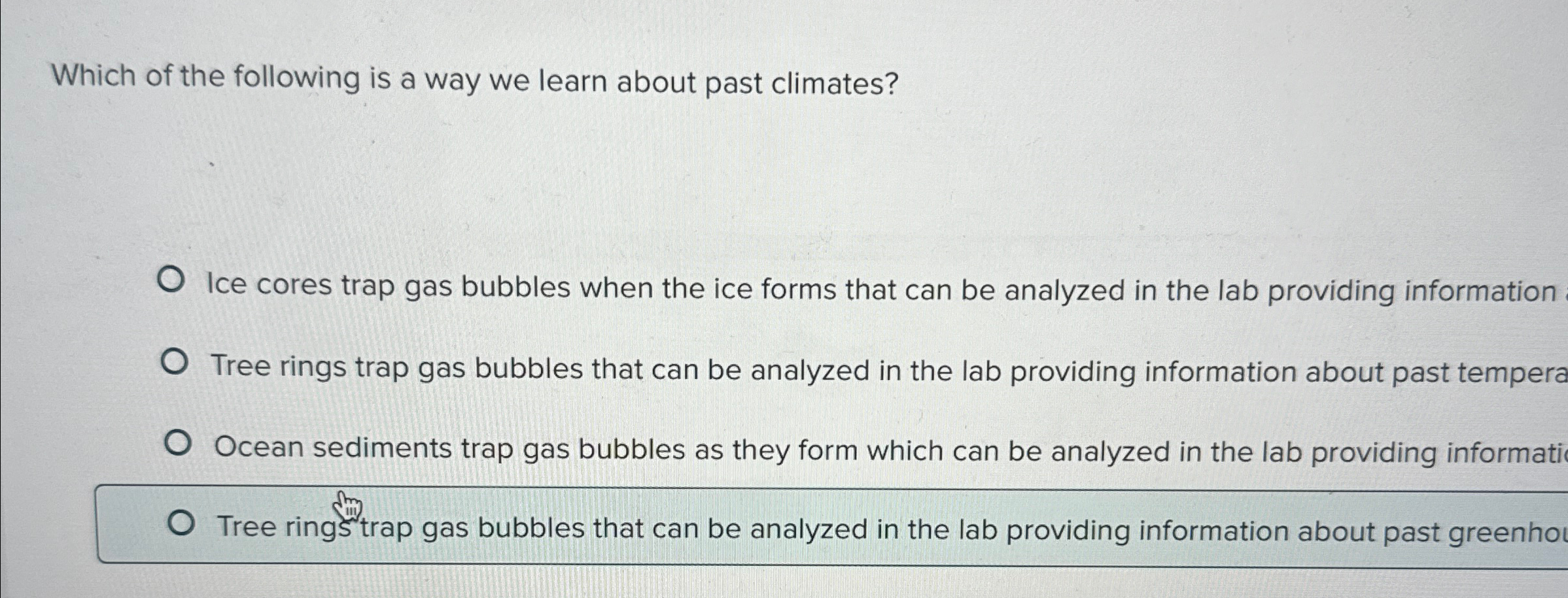 Solved Which of the following is a way we learn about past | Chegg.com