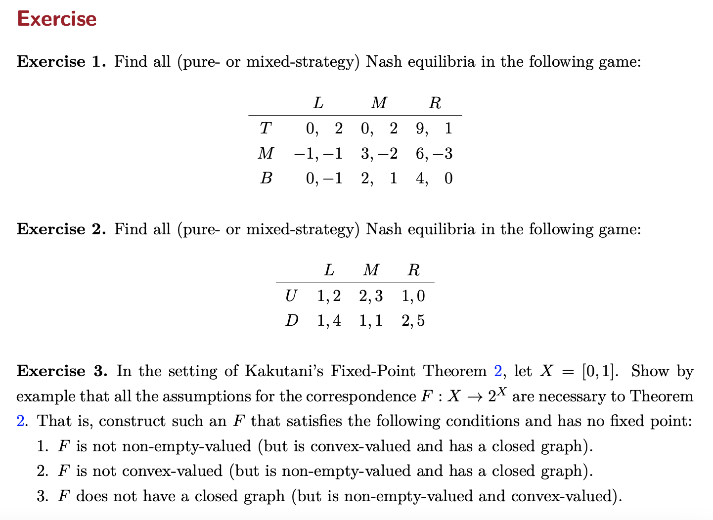 Solved ExerciseExercise 1. ﻿Find all (pure- ﻿or | Chegg.com