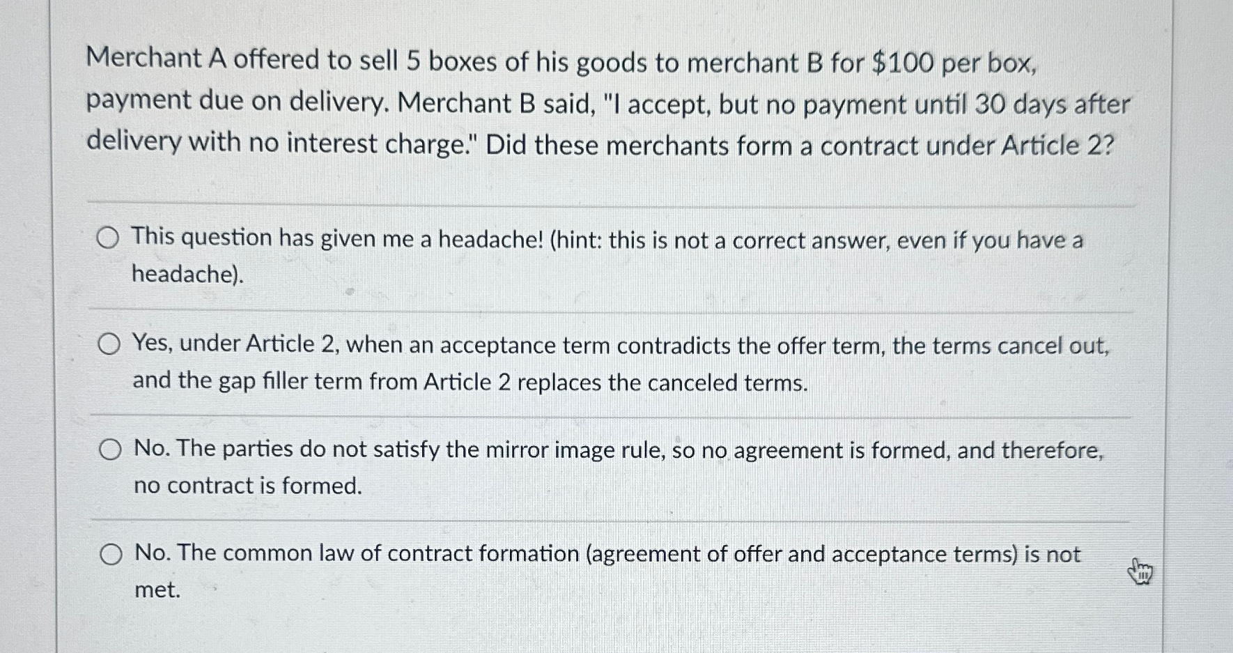Solved Merchant A offered to sell 5 ﻿boxes of his goods to | Chegg.com