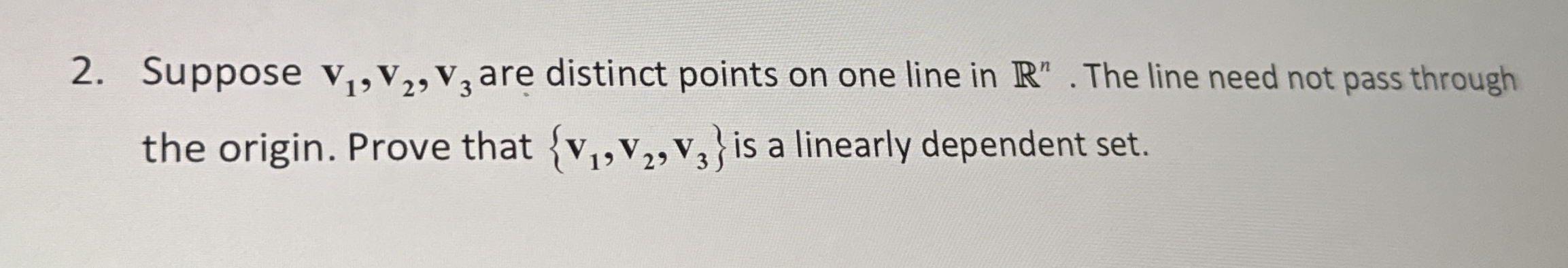Solved Suppose v1,v2,v3 ﻿are distinct points on one line in | Chegg.com