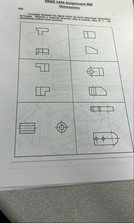 Solved ENGR 1304 ﻿Assignment #06P02DimensionsCompletely | Chegg.com