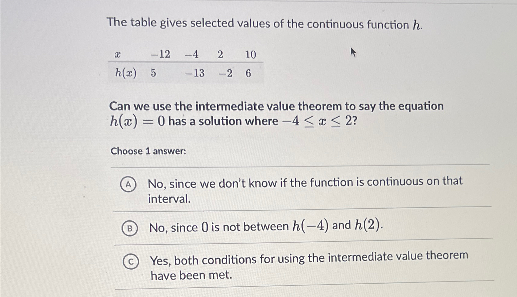 Solved The table gives selected values of the continuous | Chegg.com