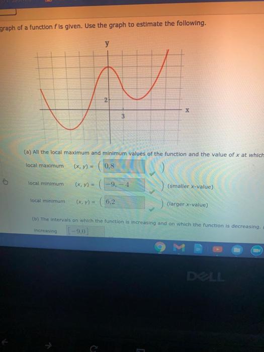 Solved graph of a function fis given. Use the graph to | Chegg.com