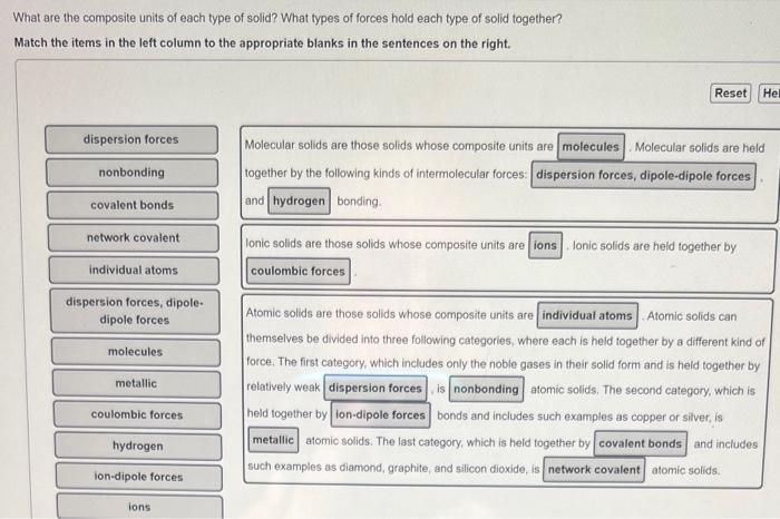 What are the composite units of each type of solid? | Chegg.com