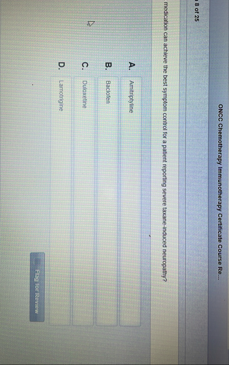 Solved ONCC Chemotherapy Immunotherapy Certificate Course | Chegg.com