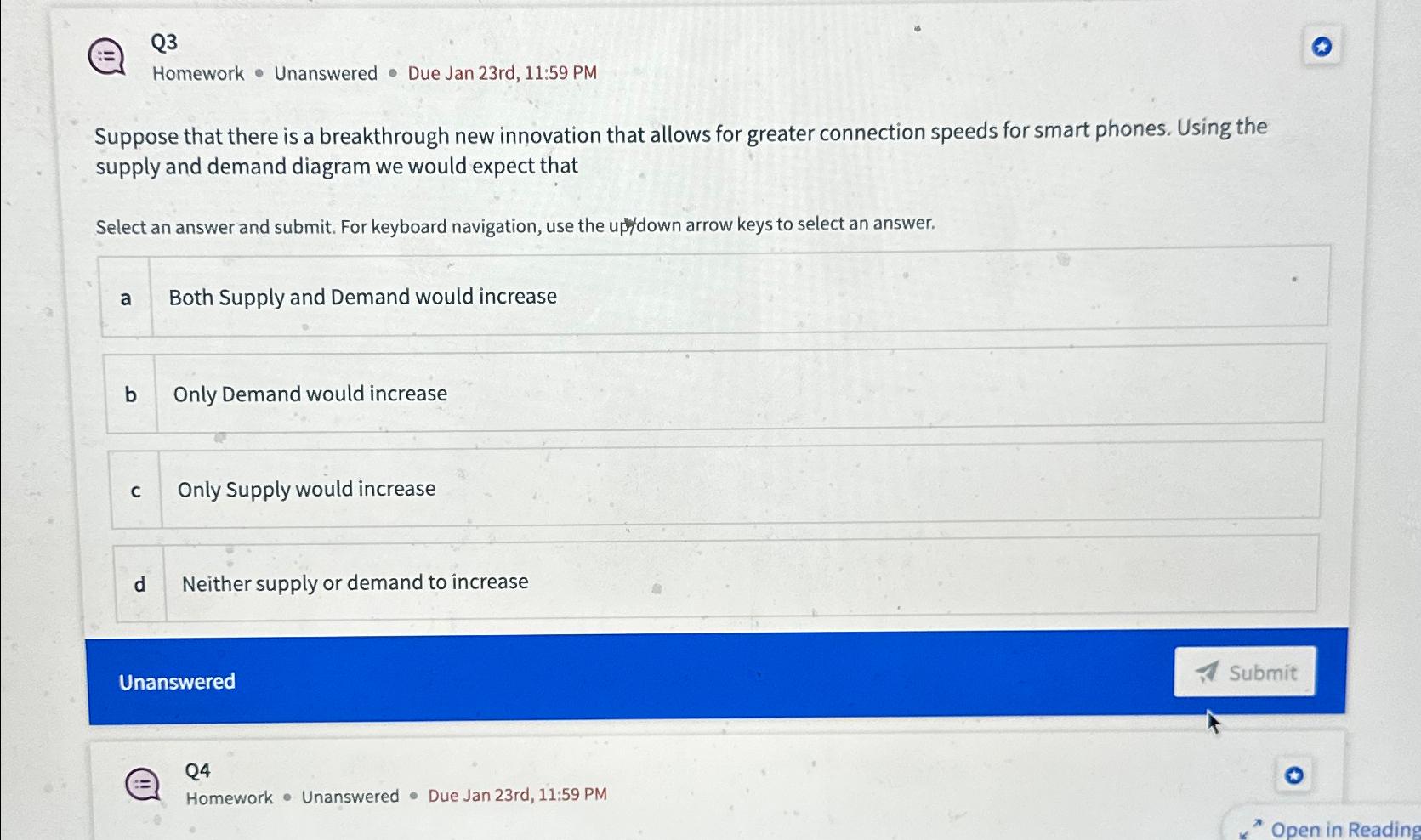 Solved Q3Homework * ﻿Unanswered * ﻿Due Jan 23rd, 11:59 | Chegg.com
