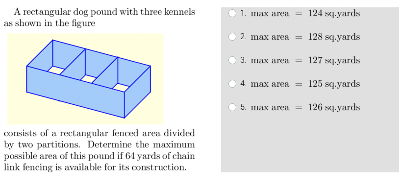 Solved A rectangular dog pound with three kennelsas shown in | Chegg.com