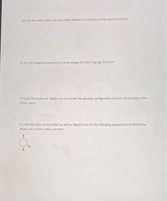 Solved Consider the following Fischer projection: 1) Draw | Chegg.com