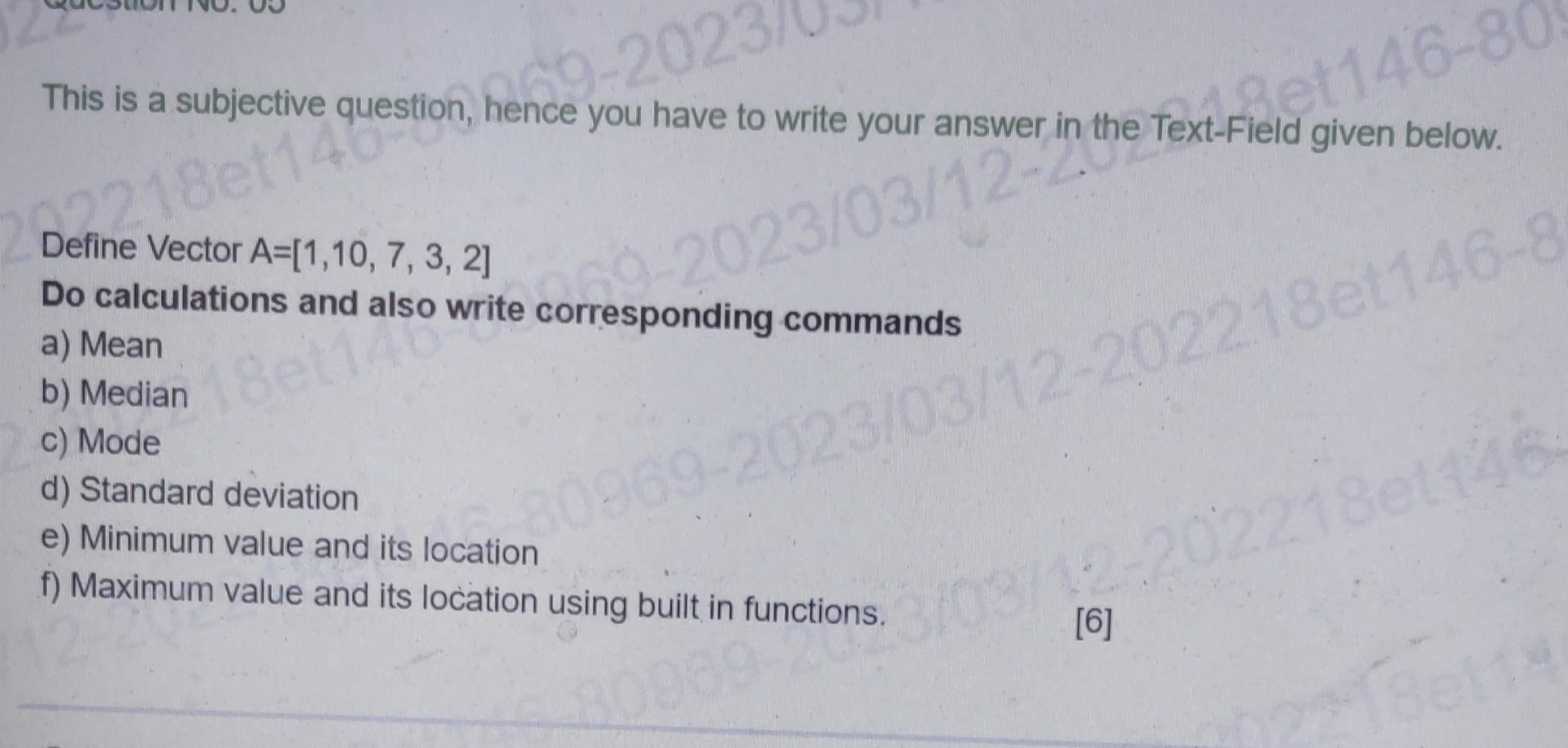 Solved This is a subjective question, hence you have to | Chegg.com