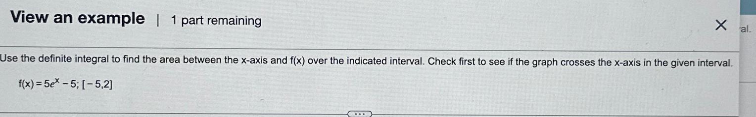 Solved View an example1 ﻿part remainingUse the definite | Chegg.com