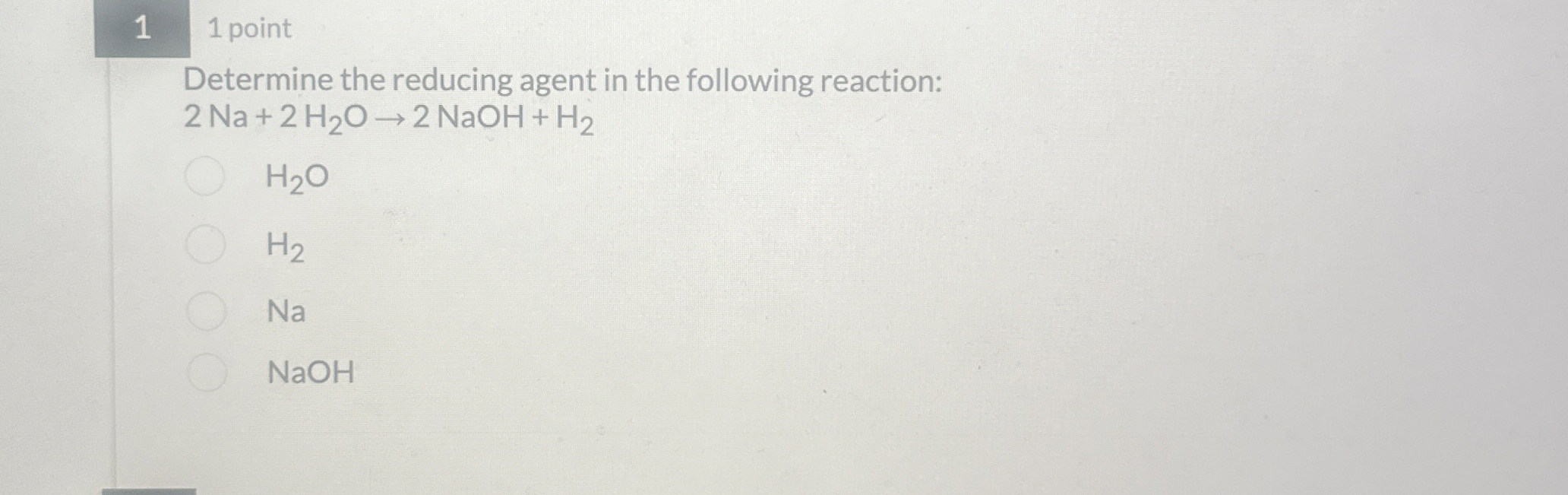 Solved 11 ﻿pointDetermine the reducing agent in the | Chegg.com