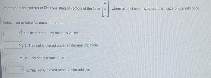 Solved Determine If The Subset Of R3 Consisting Of Vectors