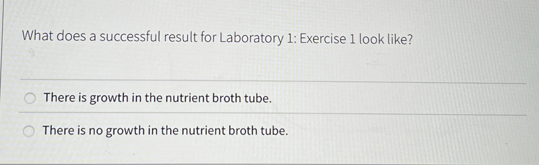 Solved What does a successful result for Laboratory 1: | Chegg.com