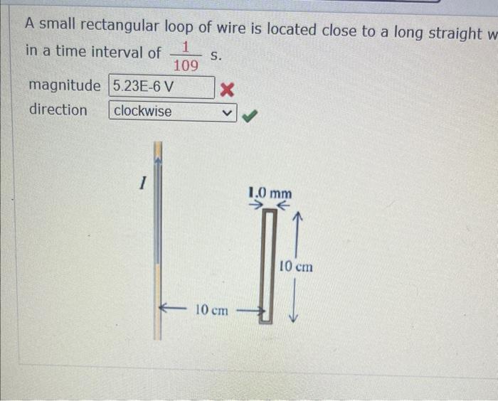 Solved A small rectangular loop of wire is located close to | Chegg.com