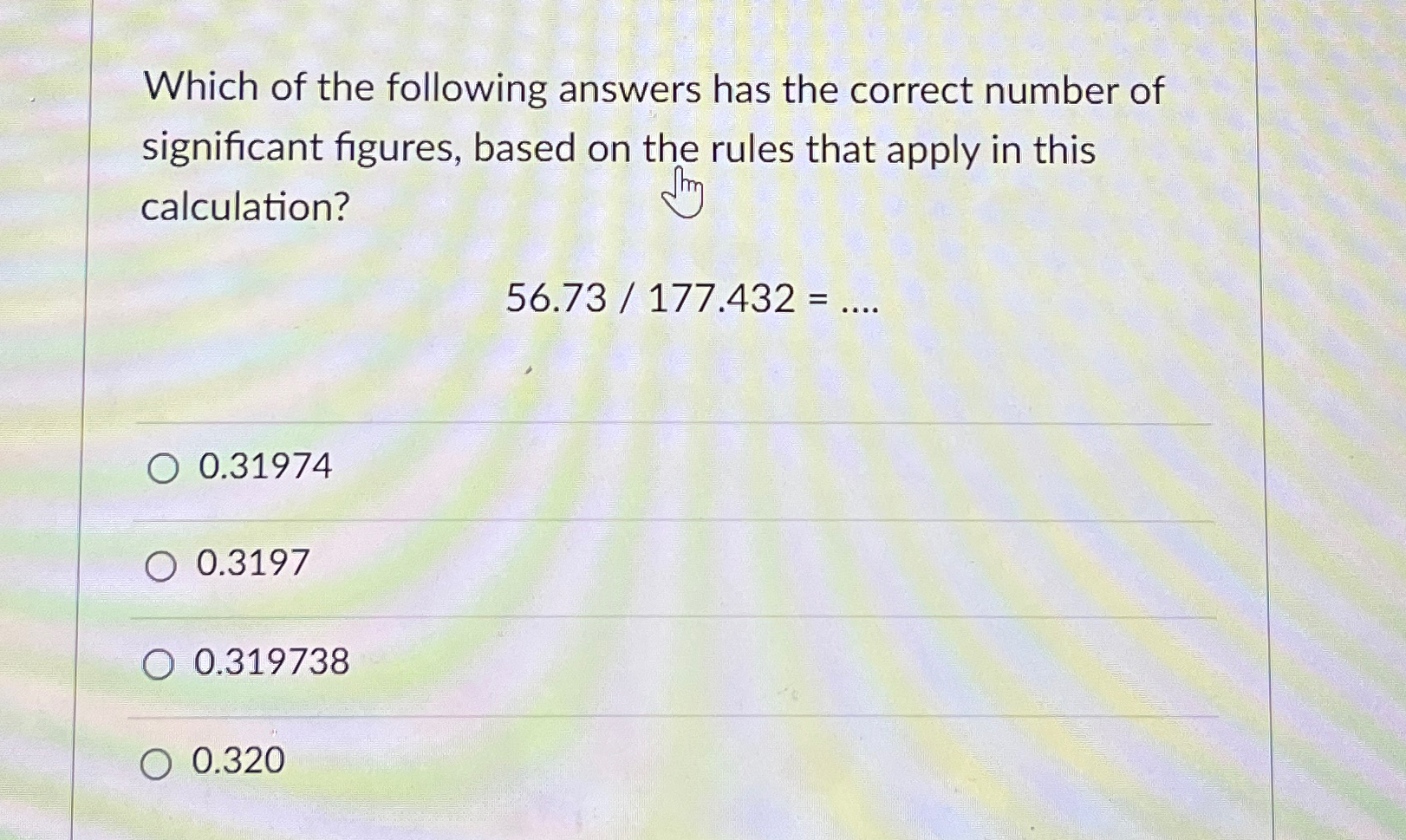 Solved Which of the following answers has the correct number | Chegg.com