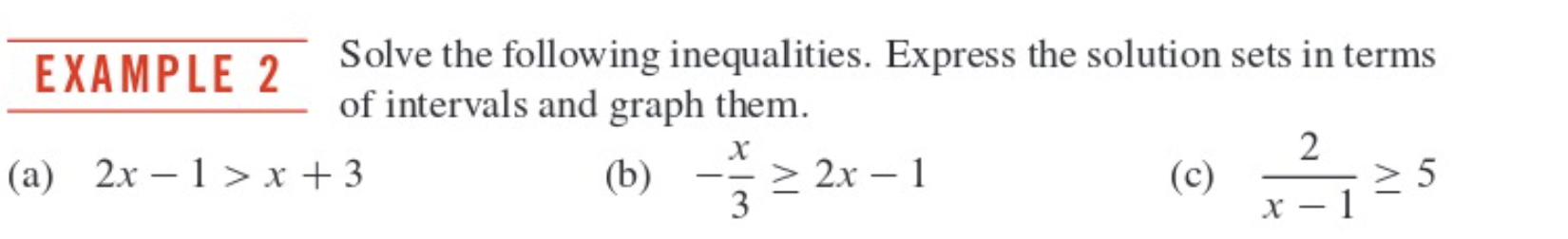 Solved EXAMPLE 2Solve the following inequalities. Express | Chegg.com