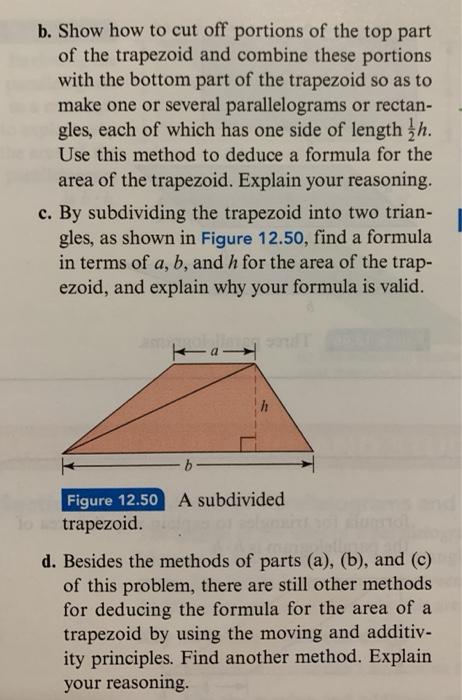 Solved Figure 12.49 shows a trapezoid. This problem will | Chegg.com