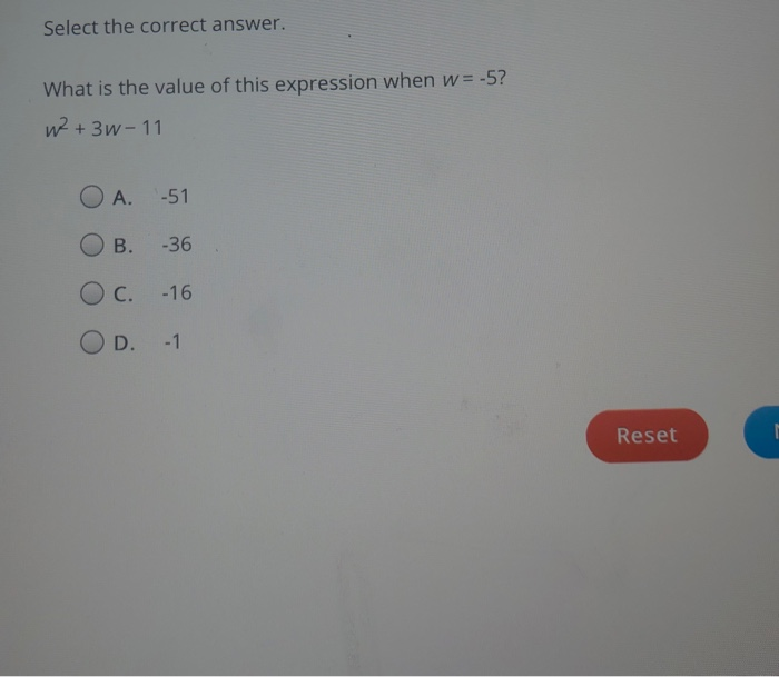 Solved Select the correct answer. What is the value of this | Chegg.com